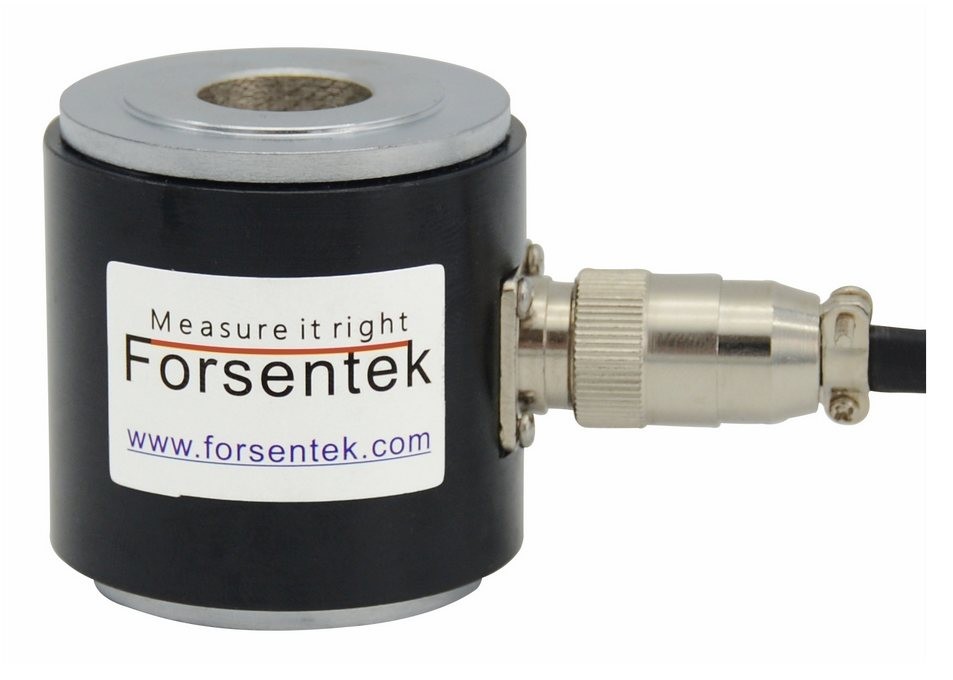 Donut load cell washer load cell sensor through hole structure