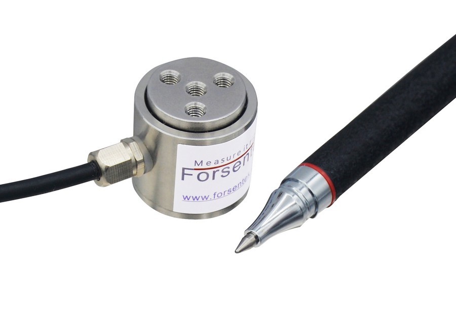 Miniature tension compression load cell 100kg flange force sensor 1kN