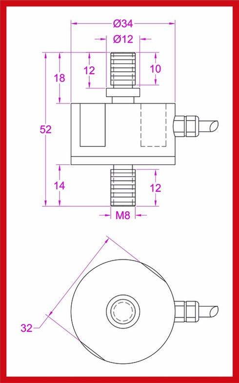 Tension load cell 5KN 2KN 1KN force measurement transducer