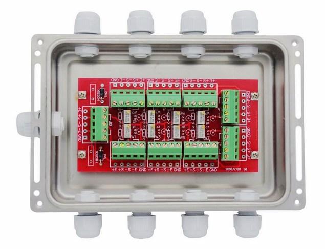 8-chanel load cell junction box signal trimming for multiple load cells