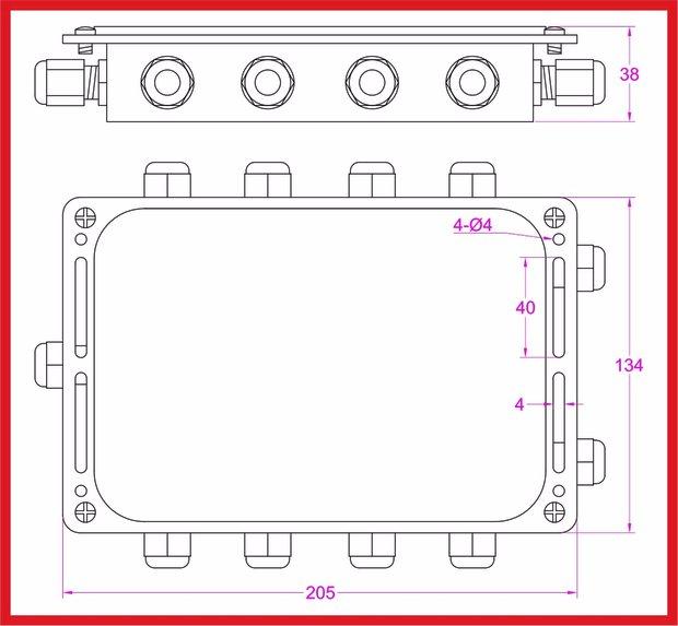 10-input load cell summer box load cell junction box signal trimming
