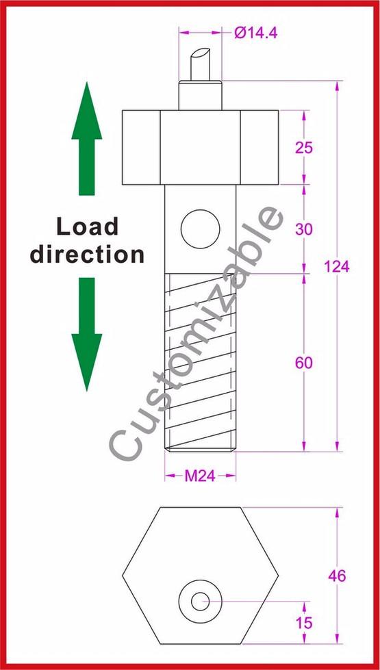 Bolt sensor bolt fastening force measurement bolt load cell