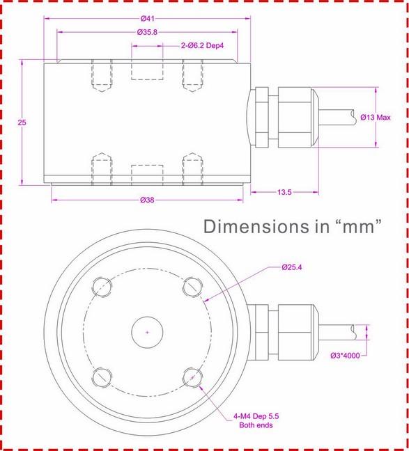 Flange load cell 200kg 500kg 1000kg tension compression force sensor