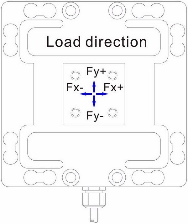 Triaxial load cell 100kN multi axis force sensor 10000kg 3 axis load cell