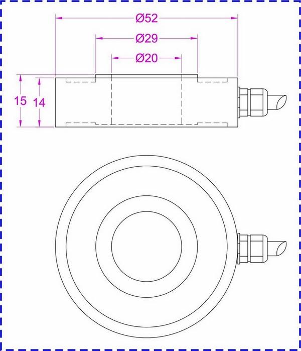 Donut load cell 1000kg 500kg 200kg 100kg 50kg wahser type load cell