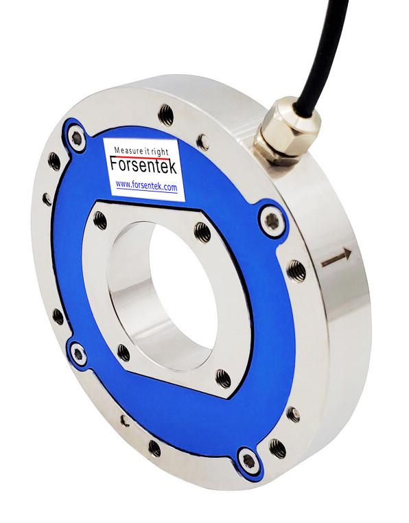 Low profile reaction torque transducer thru hole robot joint torque sensor